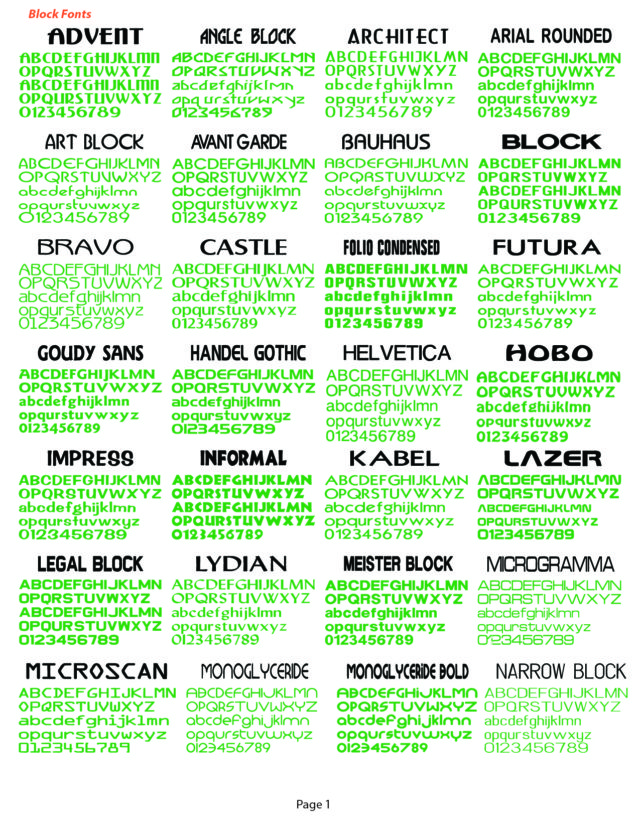 Embroidery Colors and Fonts – All About Bikers Online